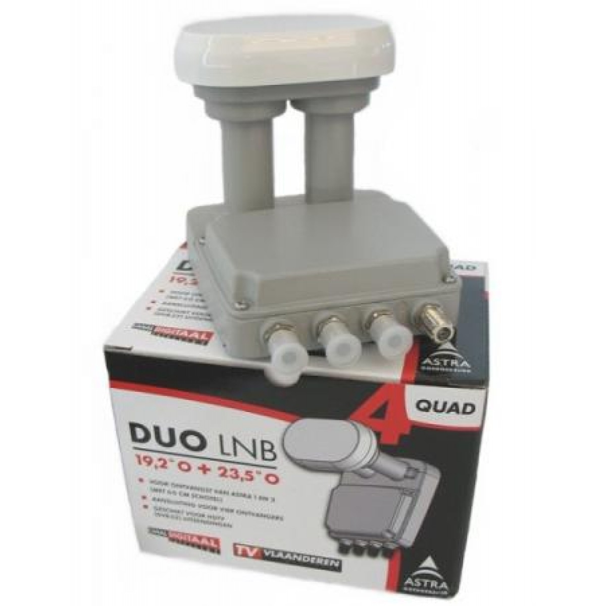 Duo Quad LNB voor 19.2 en 23.5 van Canaldigitaal
